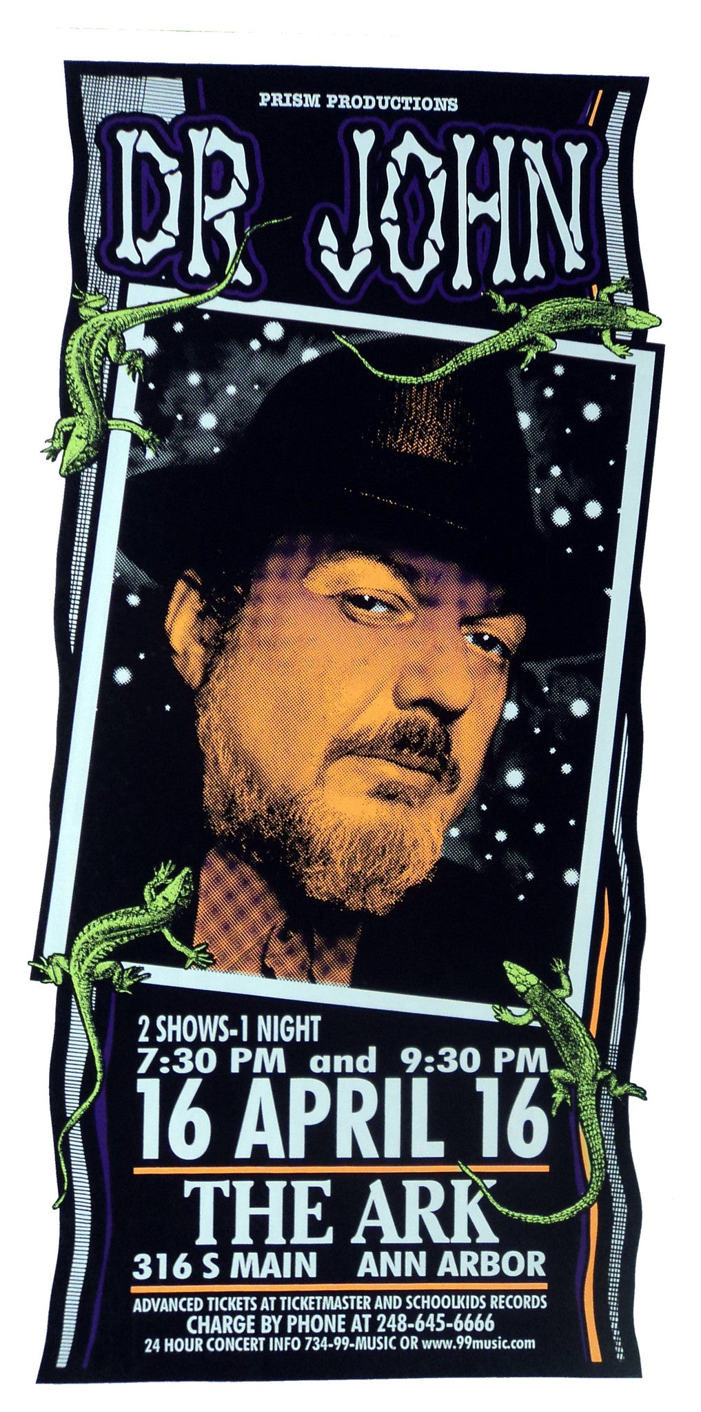 Mark Arminski - 1998 - Dr.John Concert Poster – Nevermind Gallery